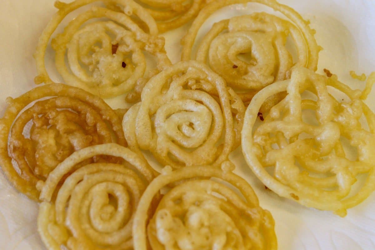 Zlabia (Middle Eastern Mini Funnel Cakes) | Hilda's Kitchen Blog
