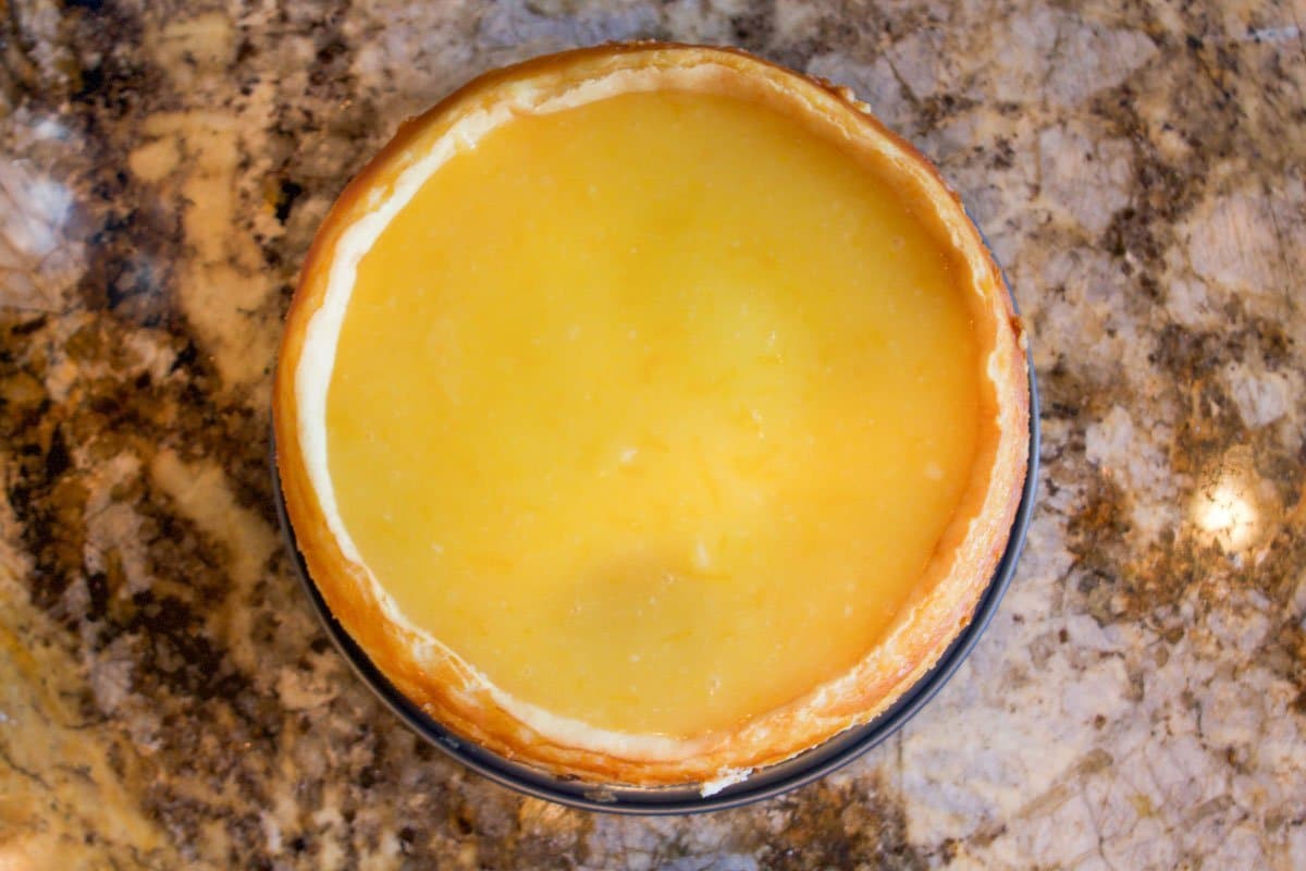 Limoncello Cheesecake (with a tart lemon glaze) | Hilda's Kitchen Blog
