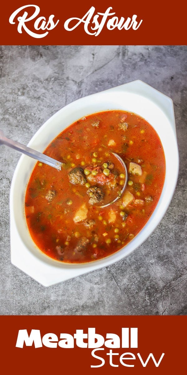 Meatball Stew (Ras Asfour Recipe) | Hilda's Kitchen Blog