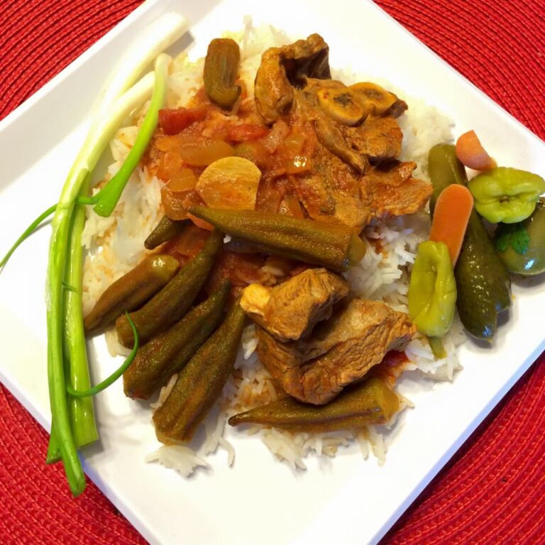 Bamia (Middle Eastern Okra Stew) | Hilda's Kitchen Blog