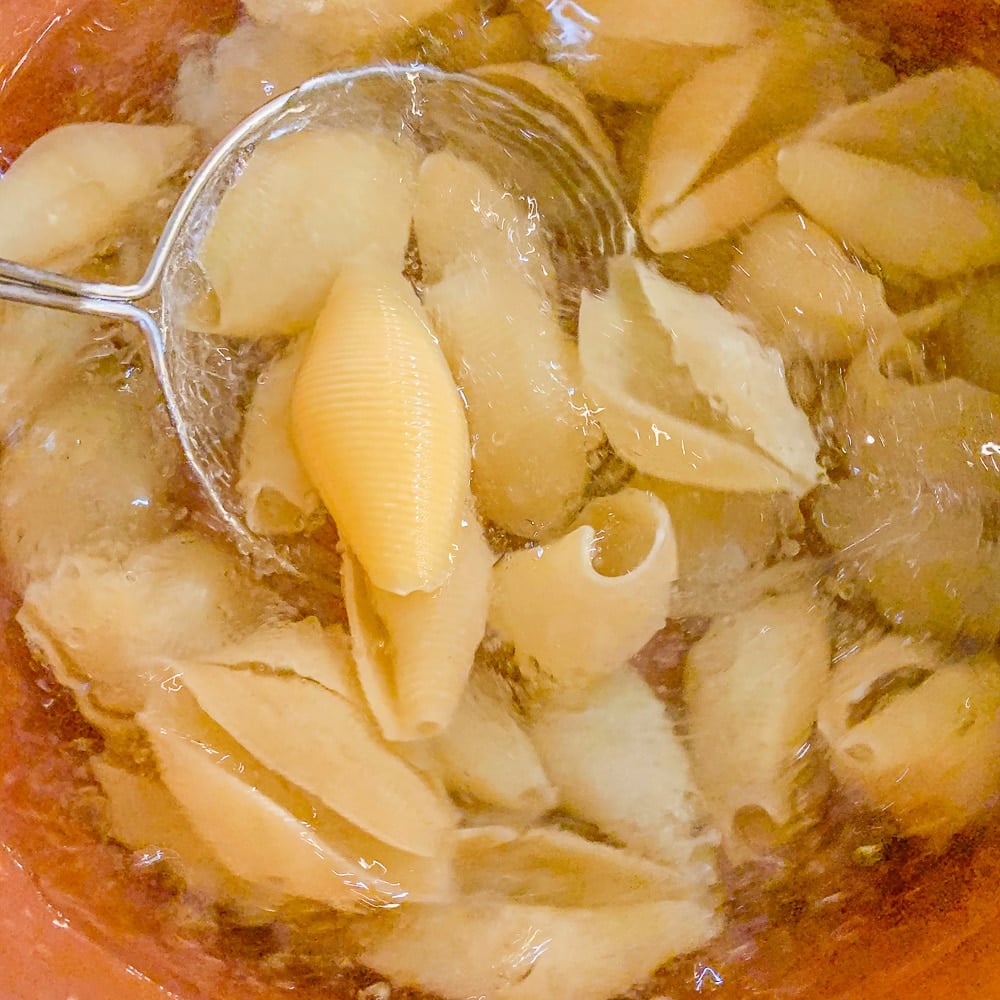 Easy Cheesy Stuffed Shells with Meat | Hilda's Kitchen Blog