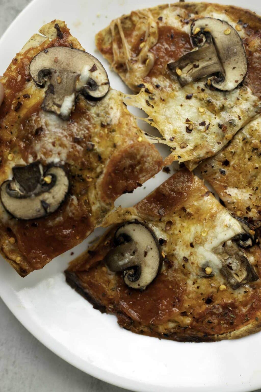 Crispy Tortilla Pizza (Tortizza) | Hilda's Kitchen Blog