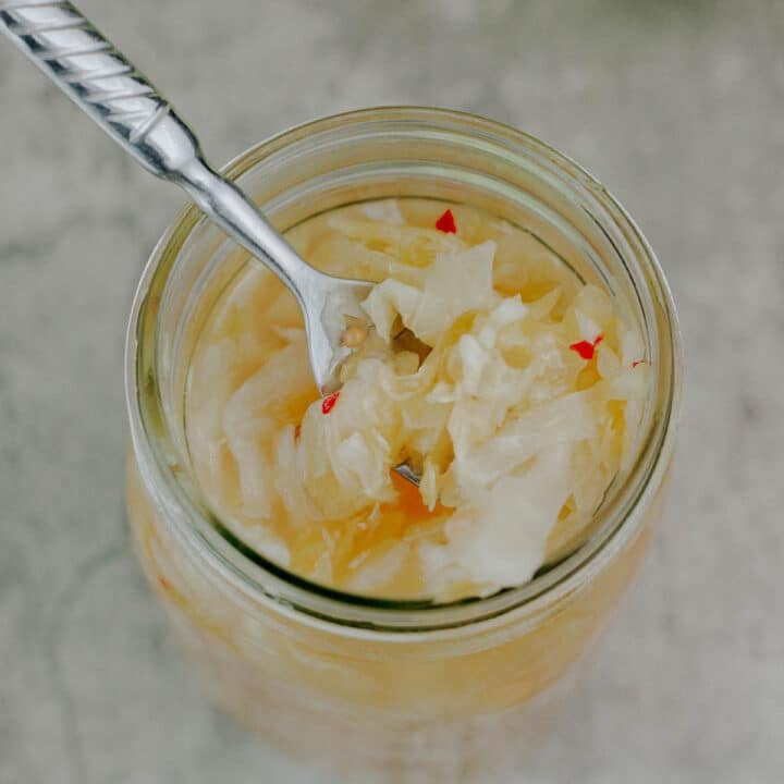 Fermented Cabbage (Sauerkraut) | Hilda's Kitchen Blog