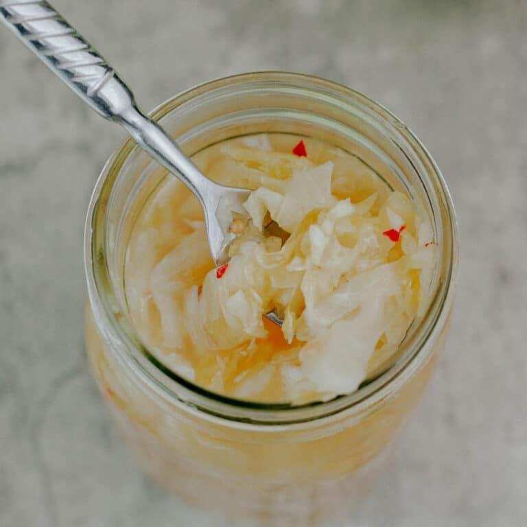 Fermented Cabbage (Sauerkraut) | Hilda's Kitchen Blog