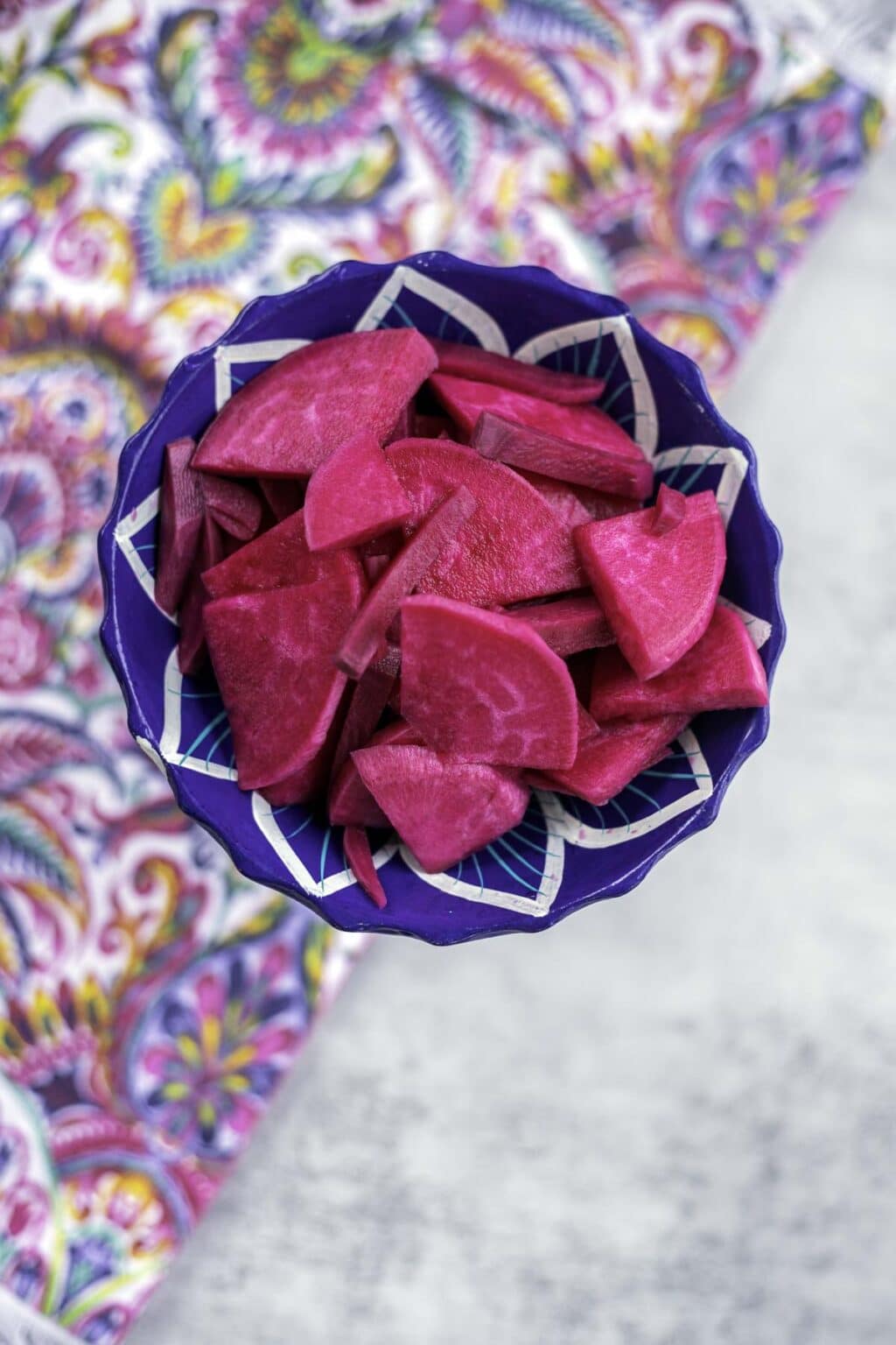 Delicious Middle Eastern Pickled Turnips using beets for color