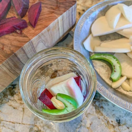 Delicious Middle Eastern Pickled Turnips using beets for color