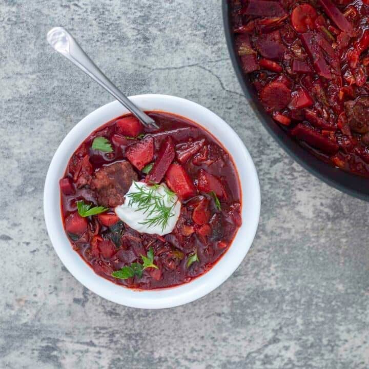 Traditional Ukrainian Borscht Recipe | Hilda's Kitchen Blog
