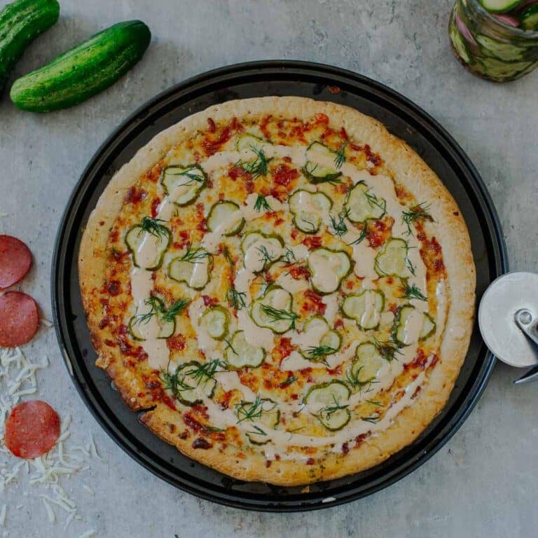 Tasty Cheeseless Pizza | Hilda's Kitchen Blog