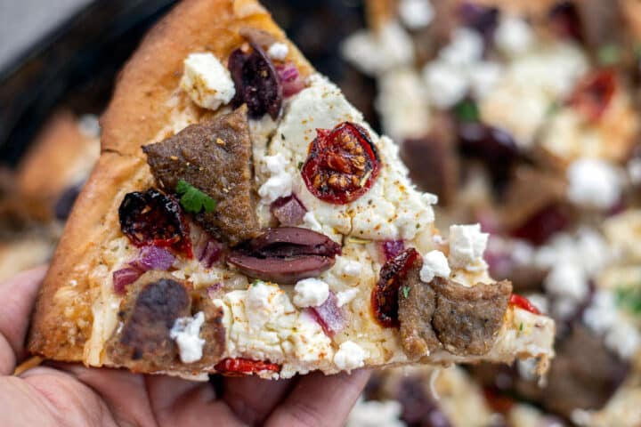 Greek Gyros Pizza | Hilda's Kitchen Blog
