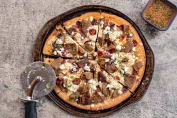 Greek Gyros Pizza | Hilda's Kitchen Blog