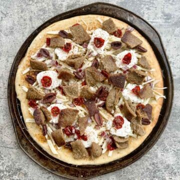 Greek Gyros Pizza | Hilda's Kitchen Blog
