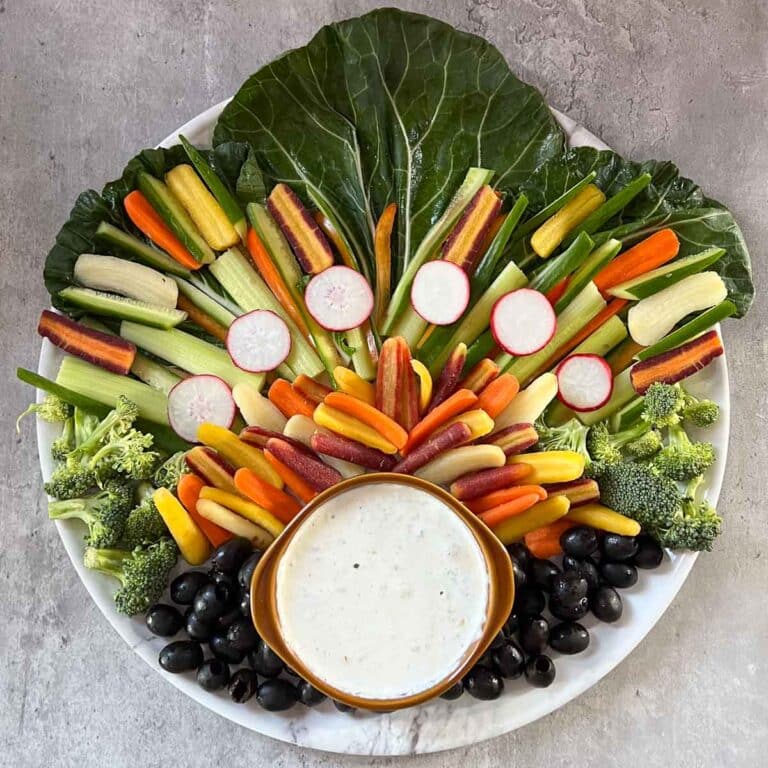 Fun Turkey Veggie Tray For Thanksgiving | Hilda's Kitchen Blog