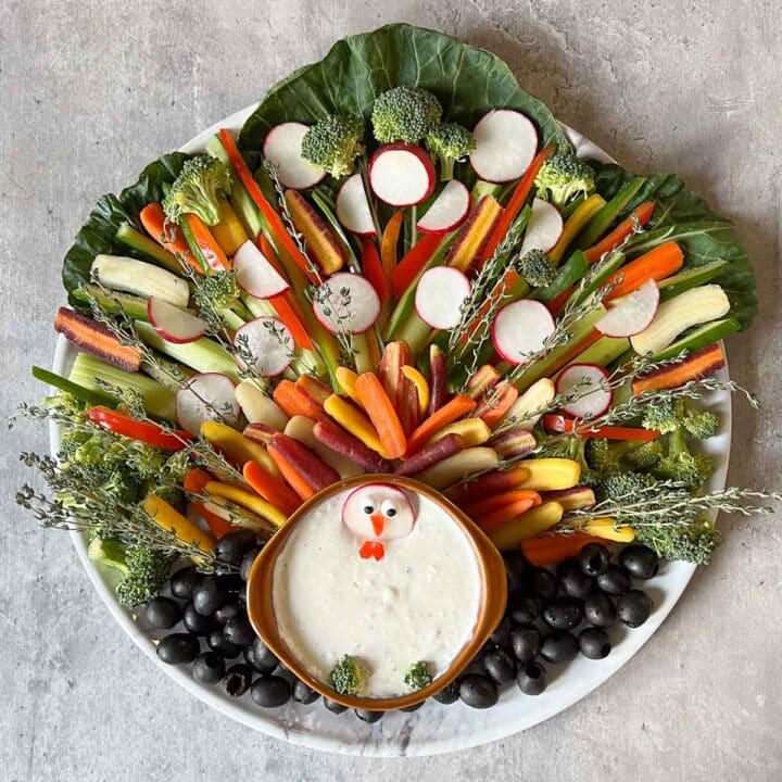 Fun Turkey Veggie Tray For Thanksgiving | Hilda's Kitchen Blog