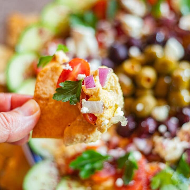 Mediterranean Loaded Hummus | Hilda's Kitchen Blog