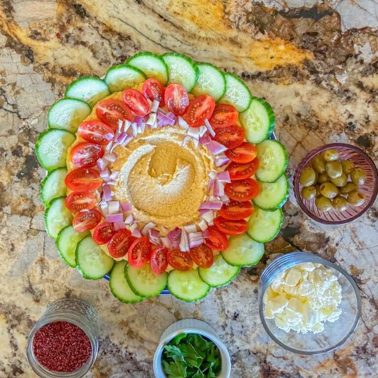 Mediterranean Loaded Hummus | Hilda's Kitchen Blog