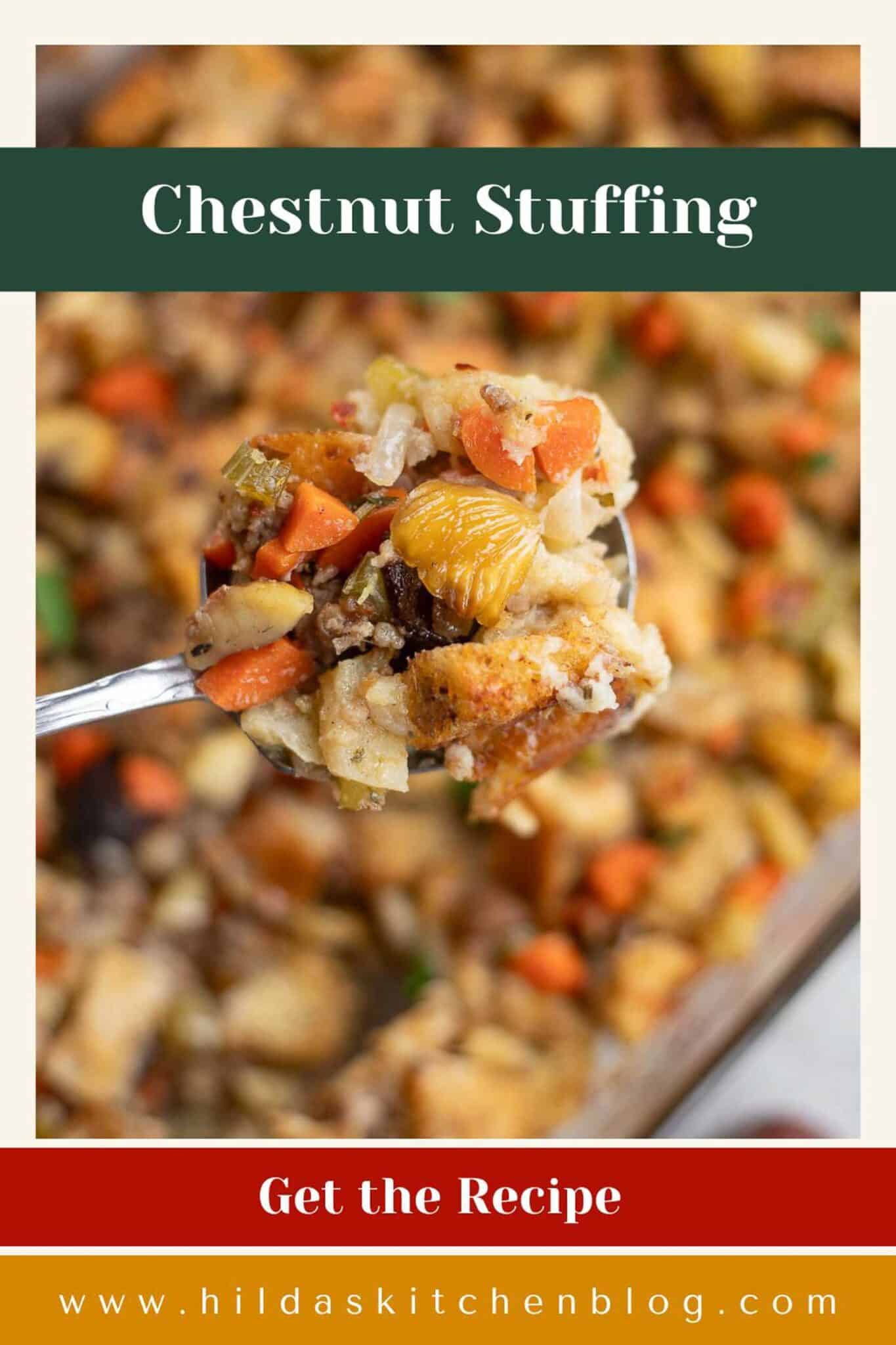 Chestnut Stuffing (Chestnut Dressing) | Hilda's Kitchen Blog
