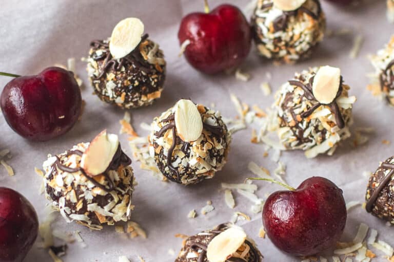 Cherry Almond Bliss Balls | Hilda's Kitchen Blog