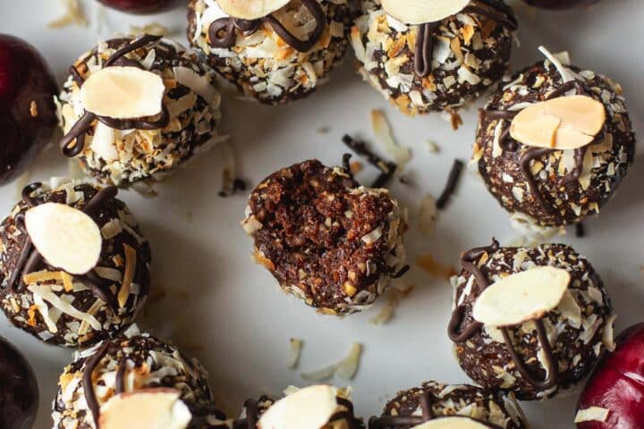 Cherry Almond Bliss Balls | Hilda's Kitchen Blog